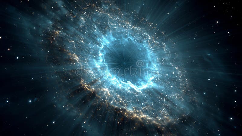 Cosmic Nebula Light Burst stock illustration. Illustration of halo ...