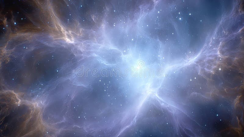 Cosmic Nebula Merges with Human Brain Glowing Synapses and ...