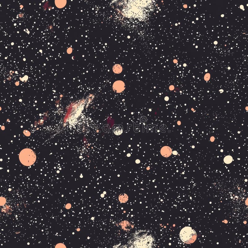 Cosmic Nebula Seamless Pattern Galaxy Background Texture Stock ...