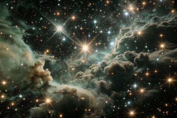 Cosmic Nebula, Starlight, Stellar Clouds, Deep Space, Astronomical View ...