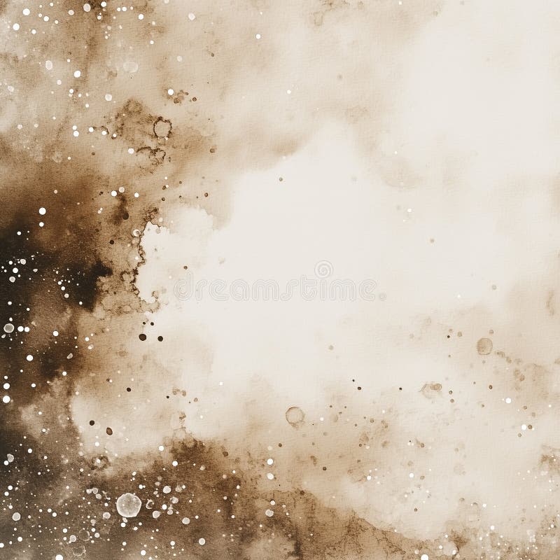 Cosmic Nebula Texture with Stars in Brown and Beige Tones Stock Image ...