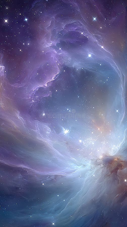 Cosmic Nebula Transforming into Human Brain Neural Network in Deep Blue ...