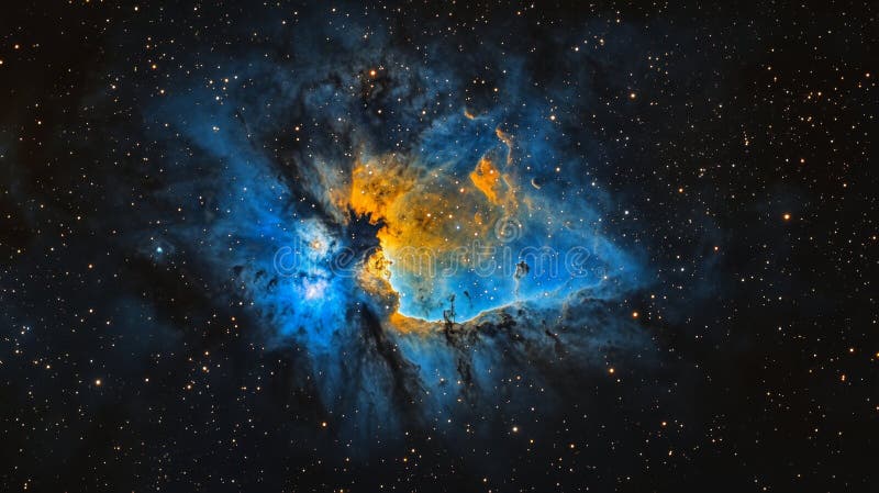 Cosmic Nebulae with Vibrant Hues and Stars in Deep Space Stock ...