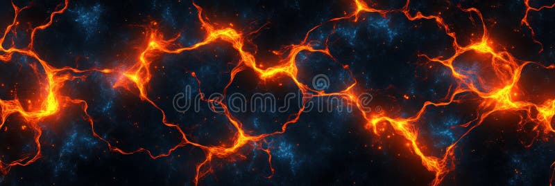 Cosmic Neural Network, Abstract Fractal with Orange and Blue Glowing ... Cosmic Neural Network, Abstract Fractal with Orange and Blue Glowing ...