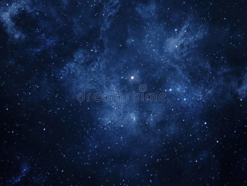 Cosmic Night Sky, a Beautiful Display of Stars and Nebulae Stock Image ...