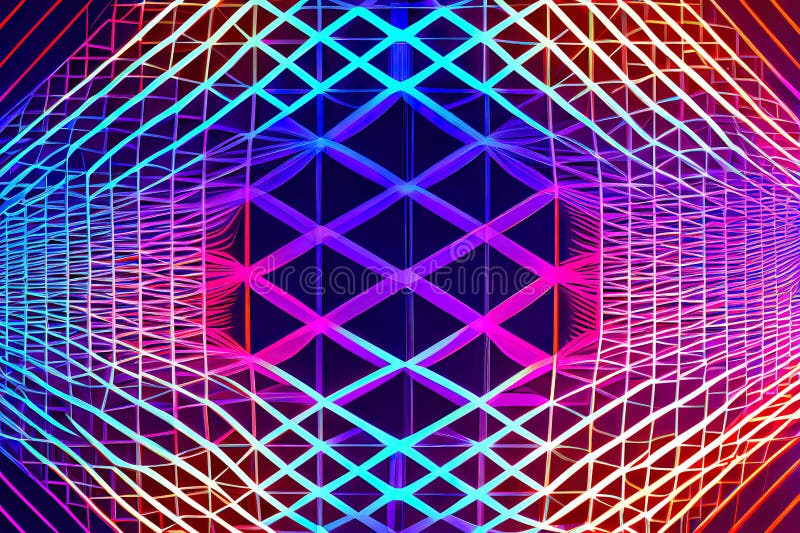 Cosmic Optical Illusion Elecetric Background. AI Render. Stock ...