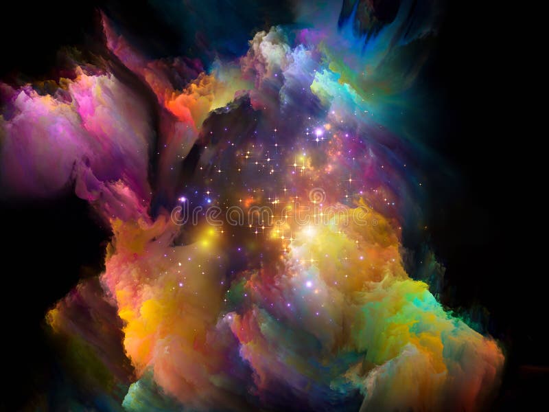 Cosmic Paint stock illustration. Illustration of smoke - 140836281