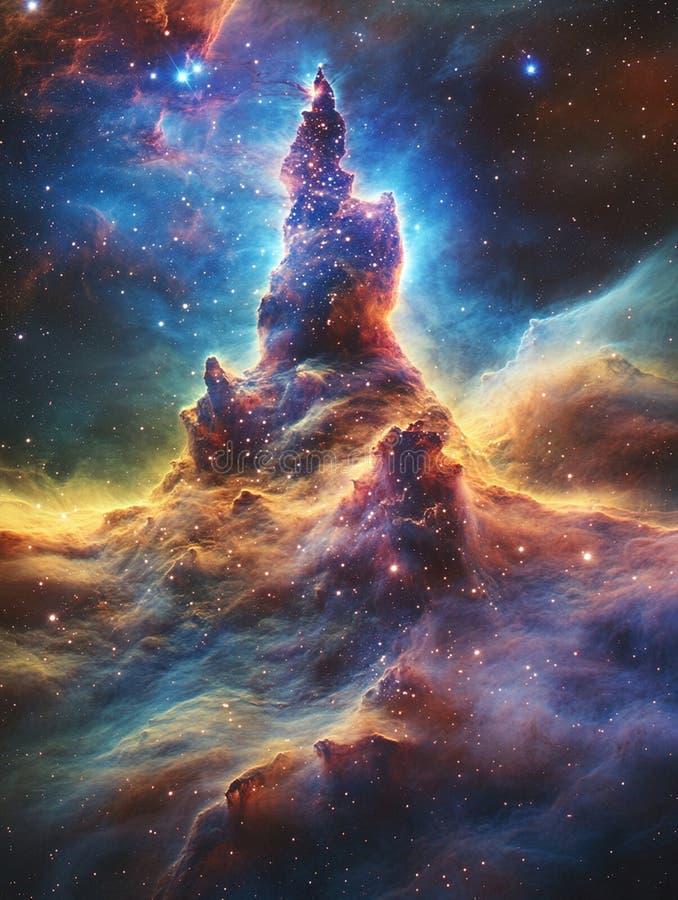 A Cosmic Pillar of Gas and Dust Illuminated by Starlight in a Vast ...