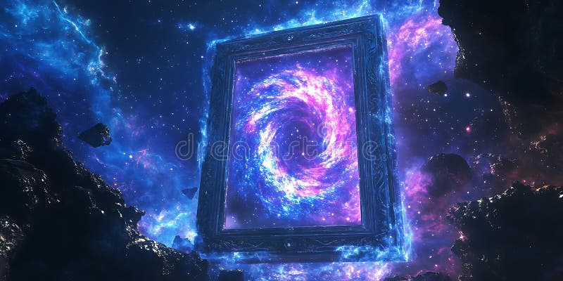 Cosmic Portal: Nebula Background Image Stock Illustration ...