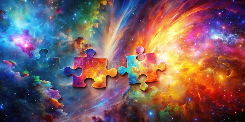 Cosmic Puzzle Pieces Intertwined a Vivid Representation of Unity and ...