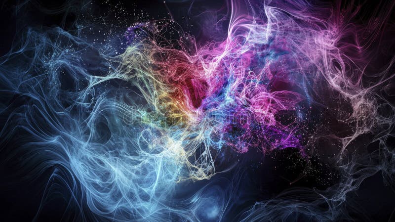 Cosmic Quantum Probability Waves Abstract Art Visualization in a ...