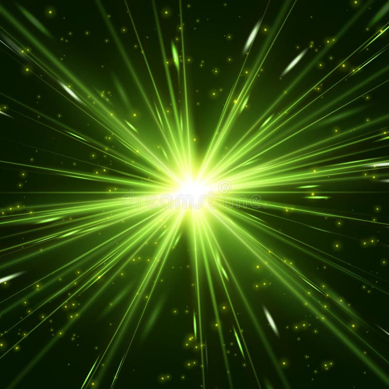 Cosmic Radiation Radiation Hard Green Light Stock Vector - Illustration ...