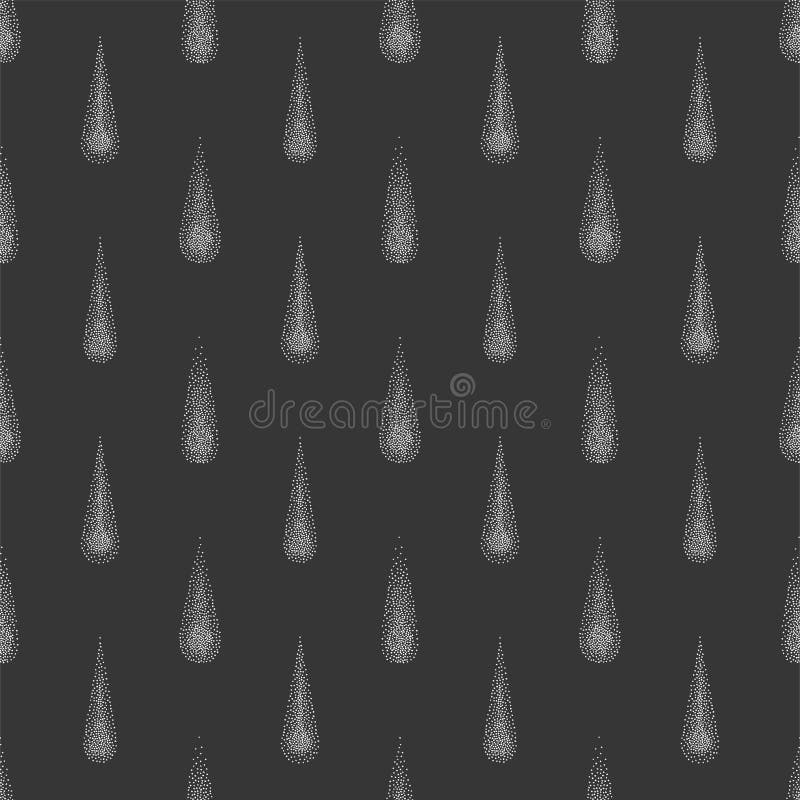 Cosmic Rain Seamless Background, Hand Drawn Pattern in Modern Dotwork ...