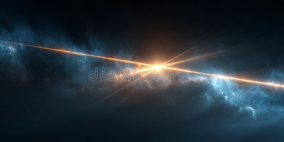 Cosmic Rays a Stunning Nebula Visualization Stock Illustration ...