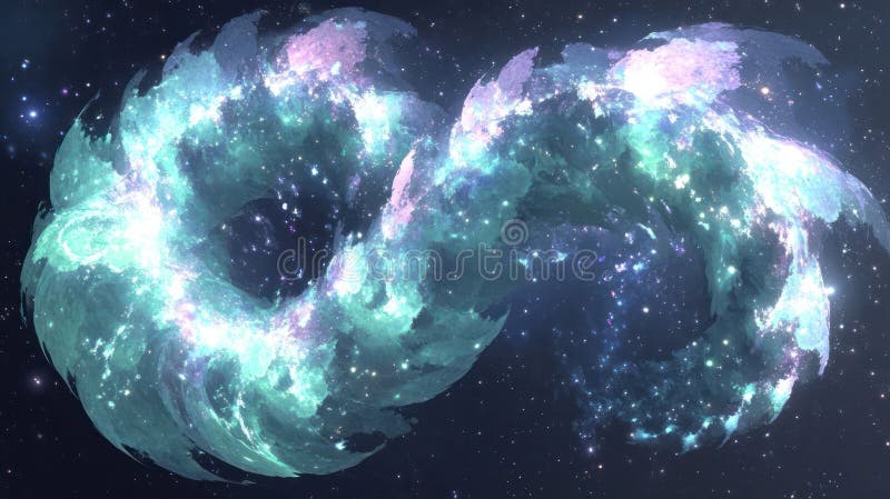 A Cosmic Representation of Infinity with Swirling Colors and Stars ...