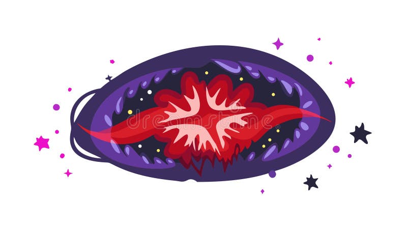 A Cosmic Rift or Nebula in the Shape of an Eye in Outer Space, Vector ...