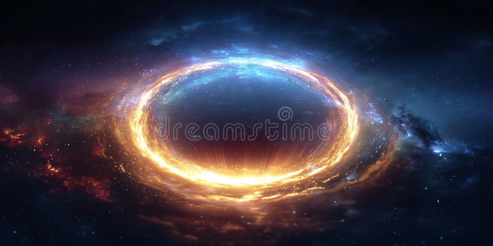 Cosmic Ring a Celestial Phenomenon in Deep Space Stock Illustration ...