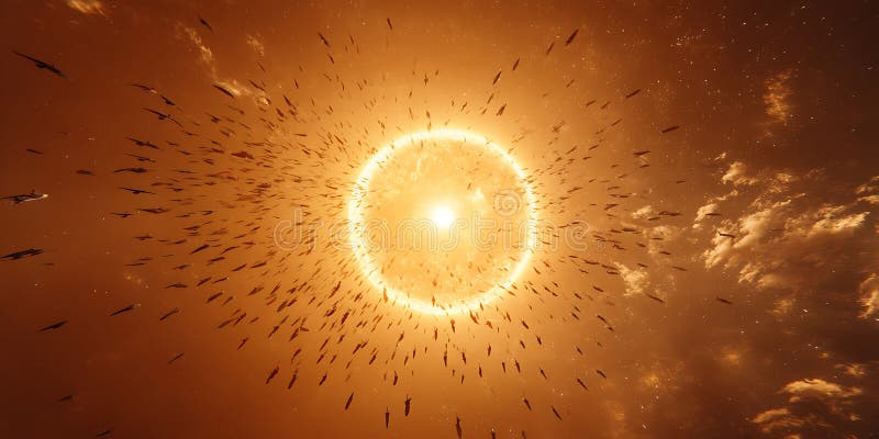 Cosmic Ring Nebula Explosion Space Art Stock Illustration ...