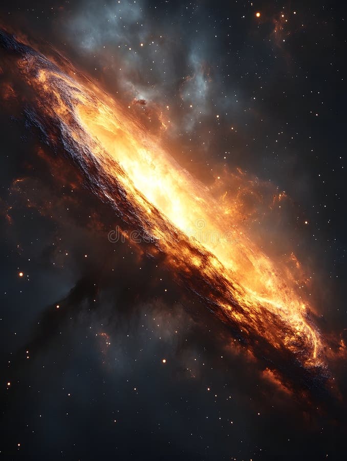 A Cosmic River of Fire and Light Flowing through a Star Studded Expanse ...