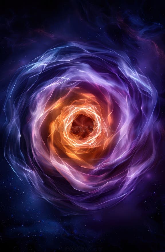 Cosmic Rose Flower in Space Stock Illustration - Illustration of galaxy ...