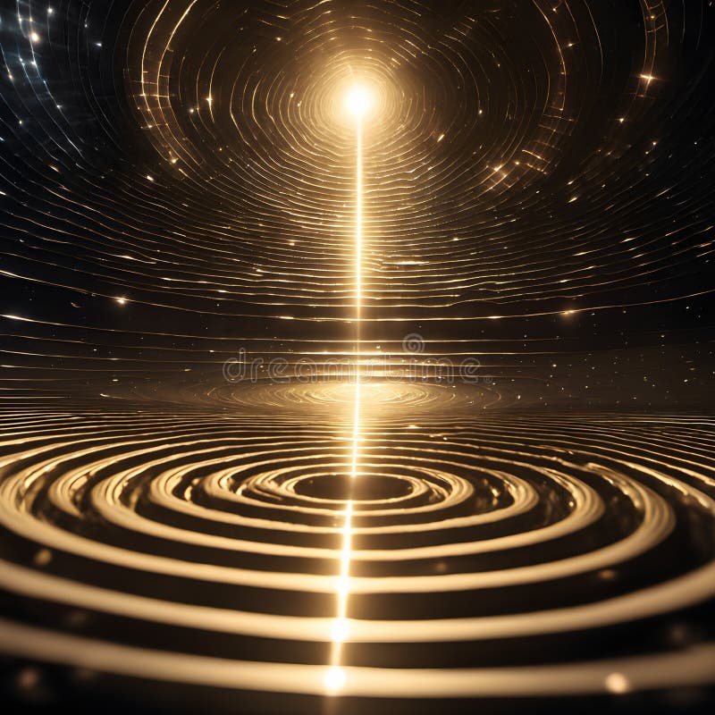 A Cosmic Scene of a Black Hole or a Wormhole in Space. Stock ...