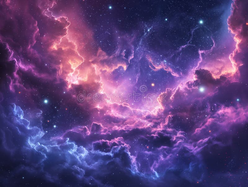 A Cosmic Scene Using Grainy Gradients To Depict a Universe or a Nebula ... A Cosmic Scene Using Grainy Gradients To Depict a Universe or a Nebula ...