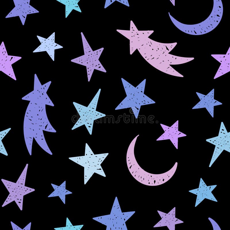 Cosmic Seamless Grunge Pattern Stock Vector - Illustration of packaging ...