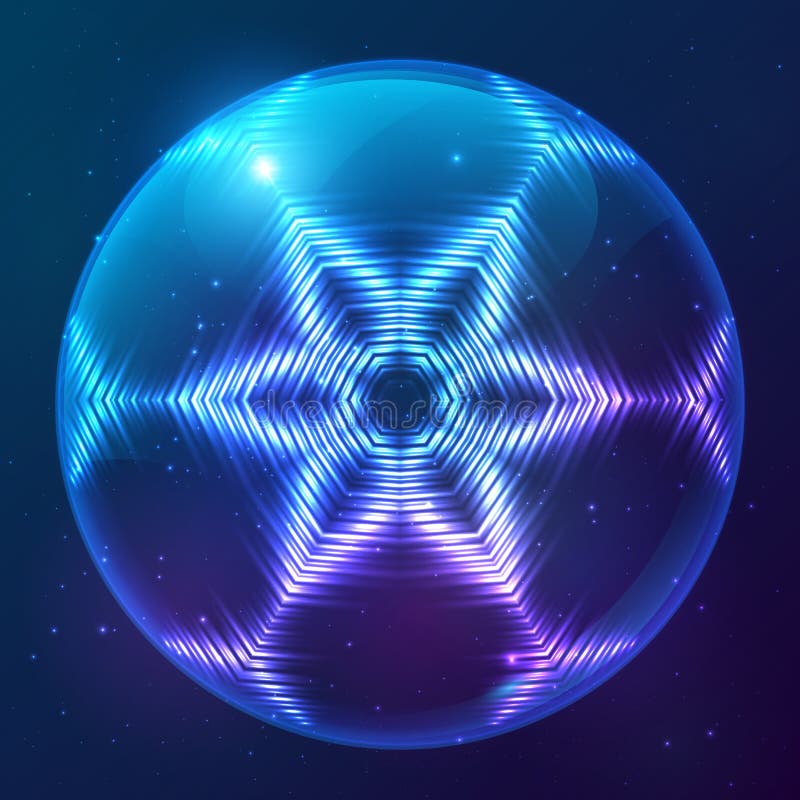 Cosmic Shining Vector Abstract Sphere Stock Vector - Illustration of ...