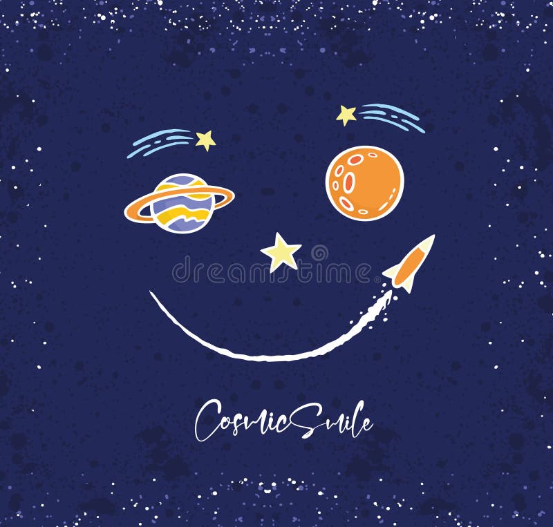 Cosmic smile stock vector. Illustration of science, outer - 317598414