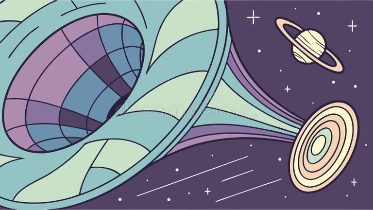 Cosmic Sound Funnel with Galaxy, Abstract Space Art and Sound ...