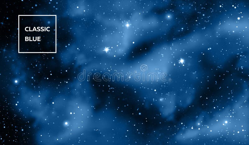 Cosmic Space in Blue Light and Many Stars Editorial Stock Photo - Image ...