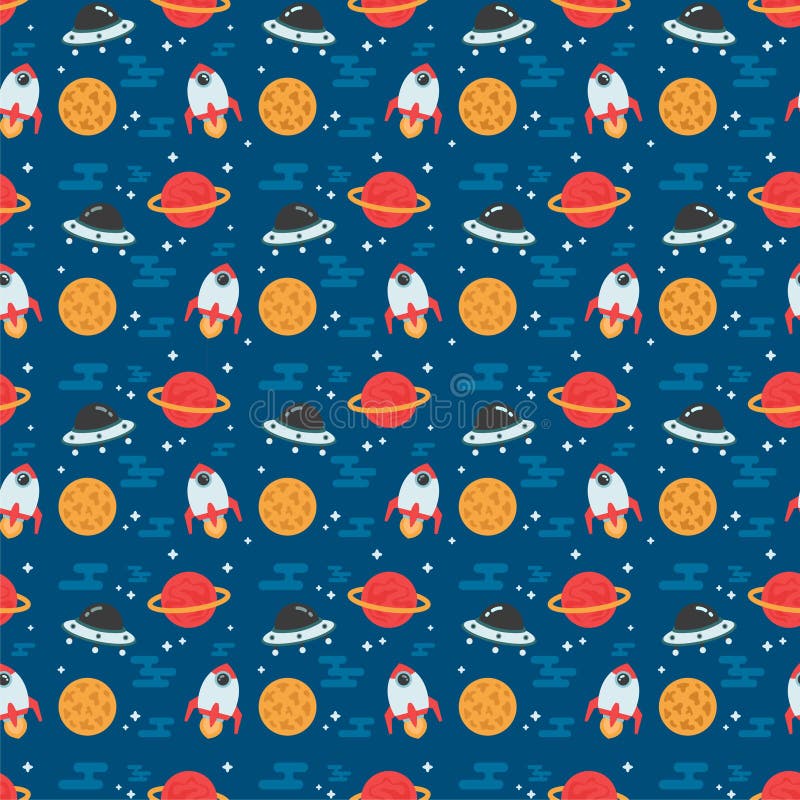 Cosmic space flat vector stock vector. Illustration of pattern - 77370271