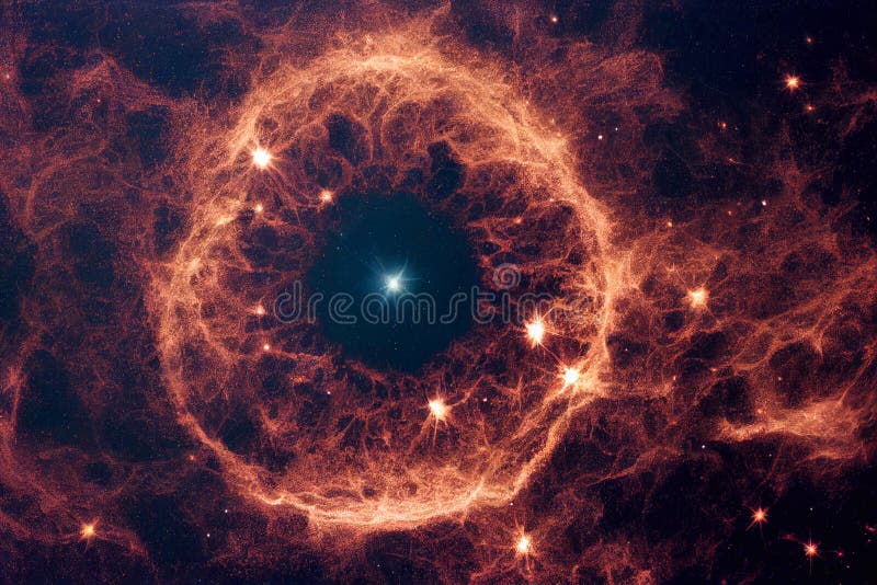 Cosmic Space. Planets in Outer Space.Unknown Worlds. Colored ...