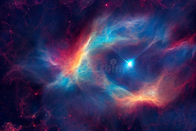 Cosmic Space. Planets in Outer Space.Unknown Worlds. Colored ...