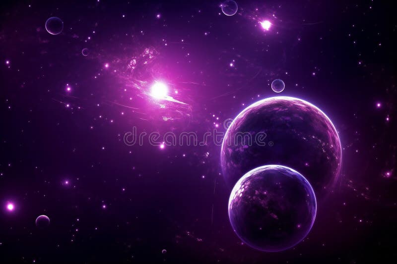 Cosmic Space, Planets and Stars in Deep Space, Stock Image - Image of ...