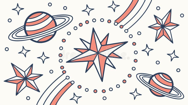 Cosmic Space Scene Planets Stars Vector. Galaxy Exploration, Vector ...