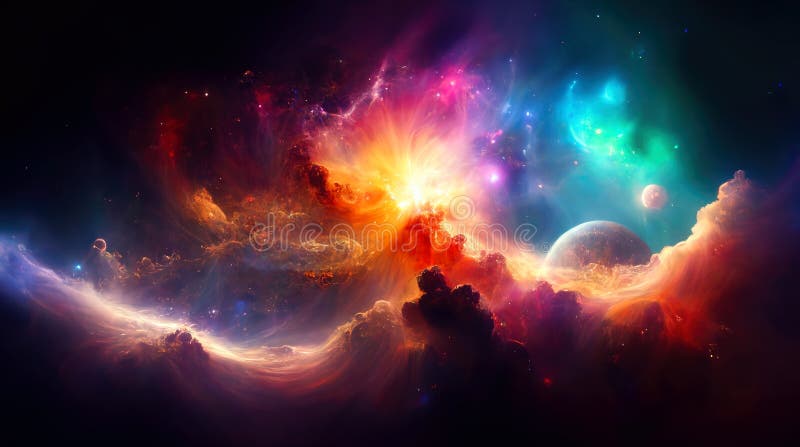 Cosmic Space and Stars, Cosmic Abstract Background. Generative Ai ...