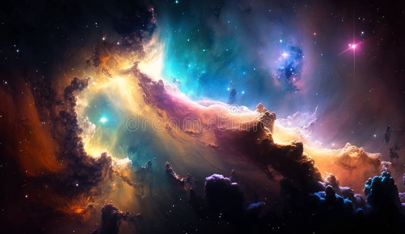 Cosmic Space and Stars, Cosmic Abstract Background. Generative Ai ...