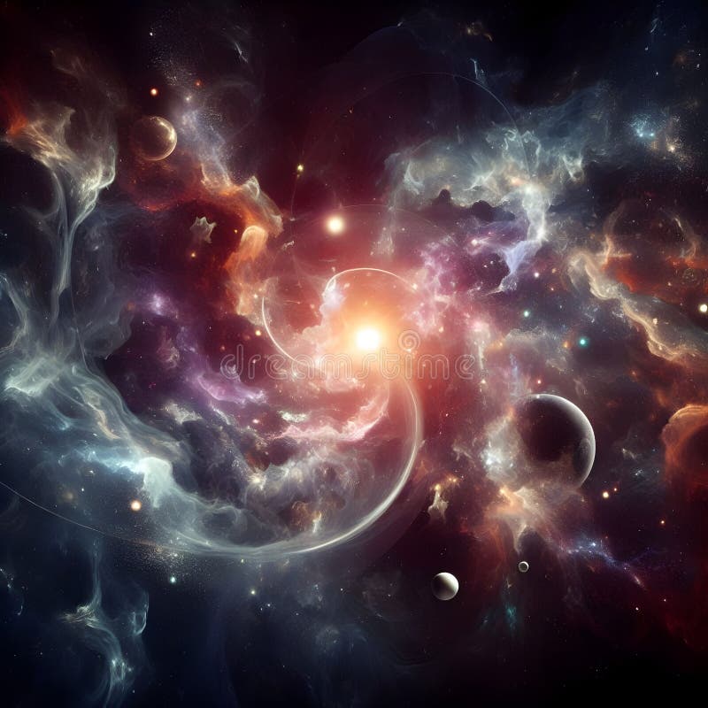 Cosmic Space and Stars, Computer Generated Abstract Background, 3D ...