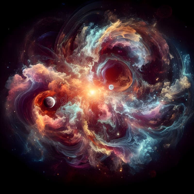 Cosmic Space and Stars, Computer Generated Abstract Background, 3D ...