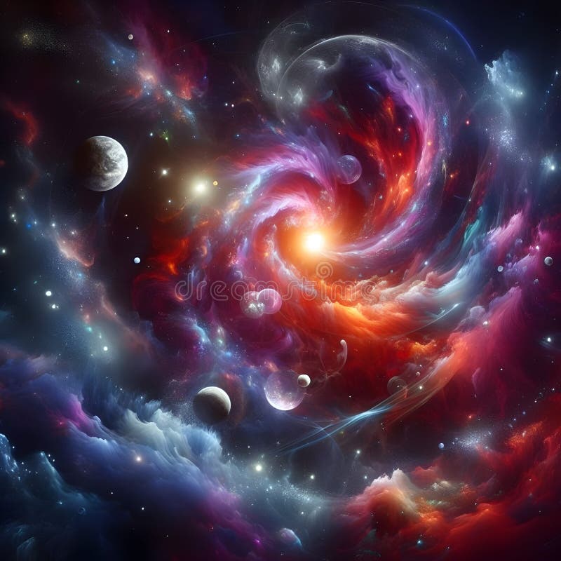 Cosmic Space and Stars, Computer Generated Abstract Background, 3D ...
