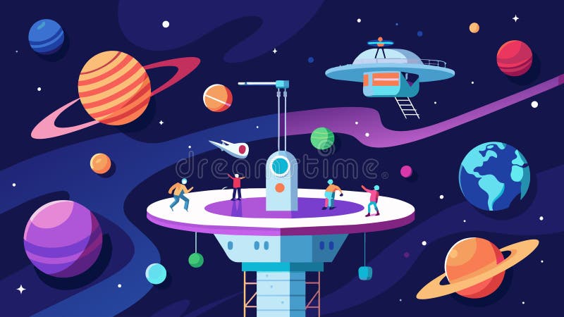 A Cosmic Space Station Where Climbers Must Navigate through Zero ...