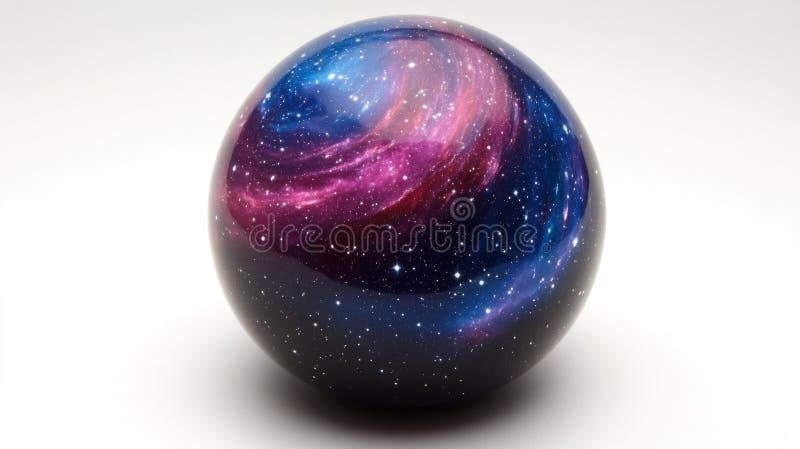 Cosmic Sphere with Nebula Design Stock Illustration - Illustration of ...