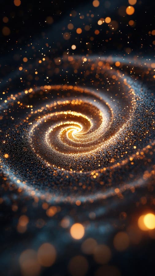 Cosmic Spiral Galaxy Illuminated by Starlight and Celestial Particles ...