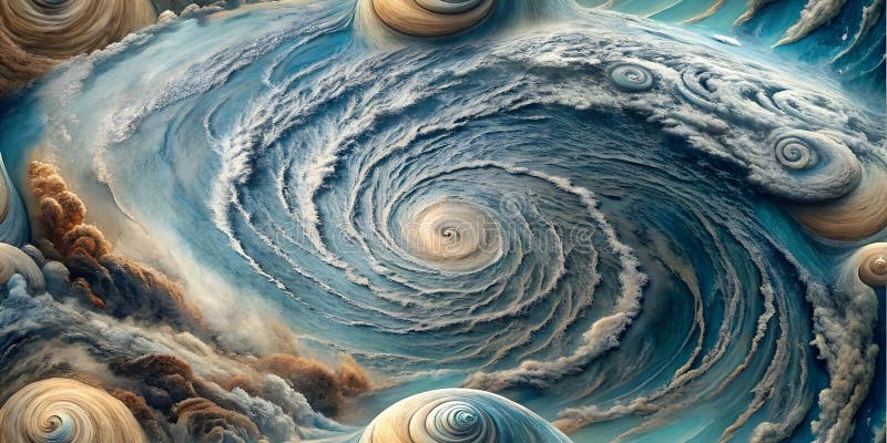 Cosmic Spiral the Golden Vortex of Creation Stock Illustration ...