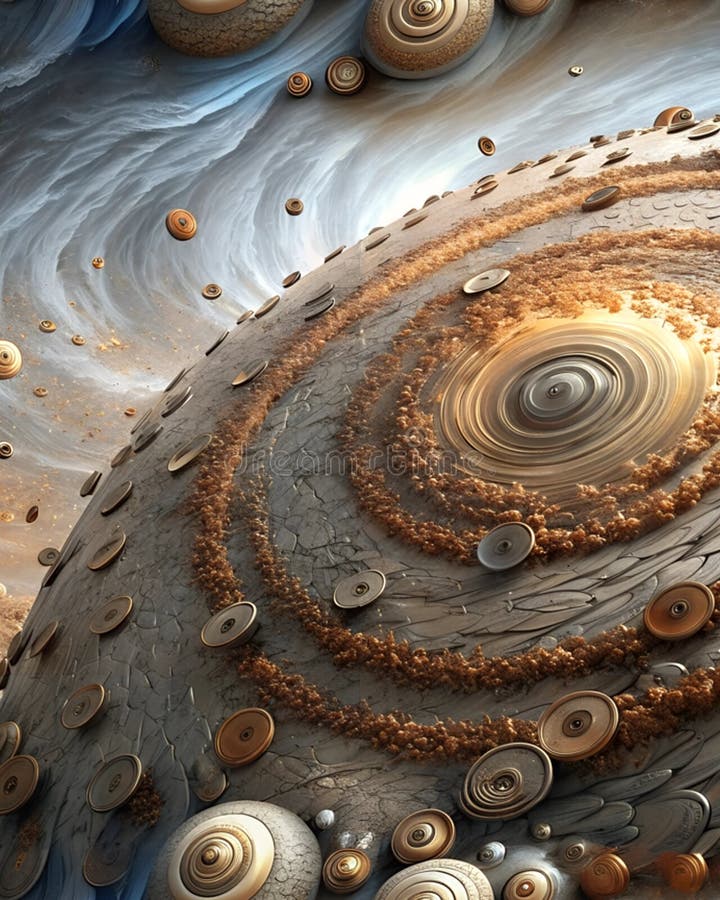 Cosmic Spiral the Golden Vortex of Creation Stock Illustration ...