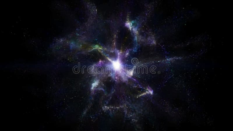 Cosmic Star Formation Abstract Animation of Nebulae and Bright Light Source in Deep Space Stock ...