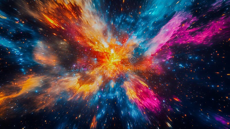 Cosmic Stardust Explosion, Ai Generated Stock Illustration ...