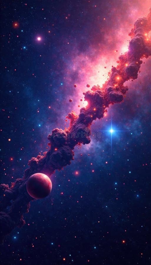 Cosmic Starscape with Bright Celestial Bodies, Space, Stars Stock ...