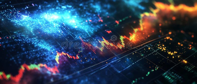 Cosmic Stock Market a Nebula Data Visualization of Fluctuating ...